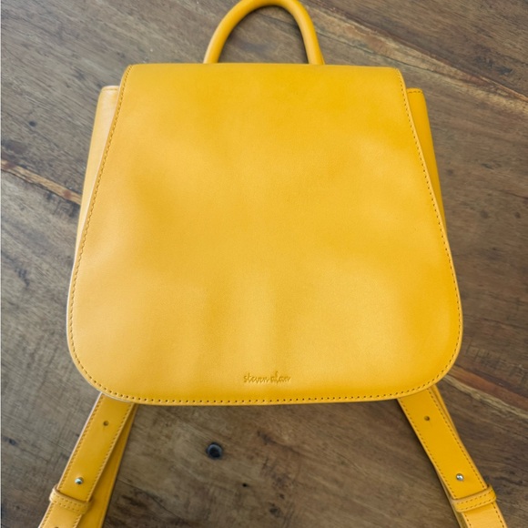 Steven Alan | Bags | Steven Alan Leather Yellow Backpack Minimalist ...